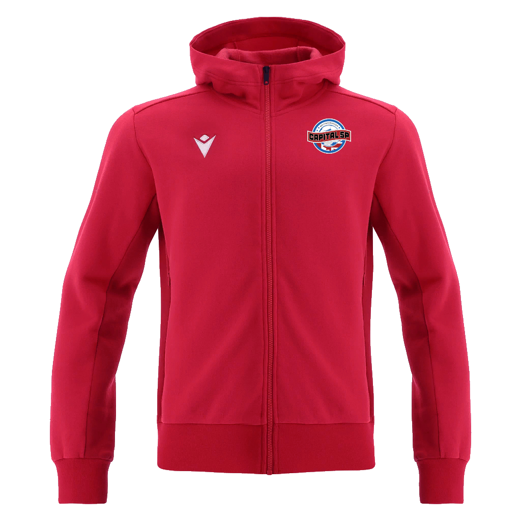 TRUMPET FULL LENGTH ZIP HOODED SWEATSHIRT RED - Macron Ontario