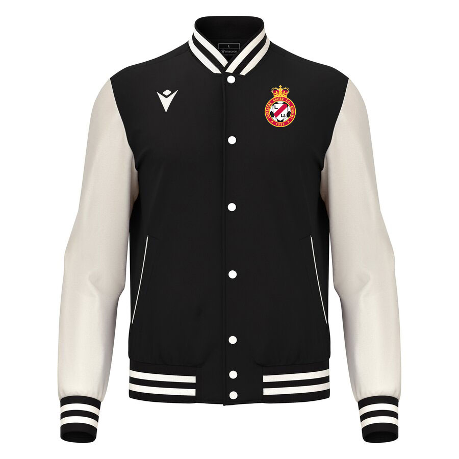 FIDDLE VARSITY COLLEGE JACKET BLACK/OFF WHITE - Macron Ontario